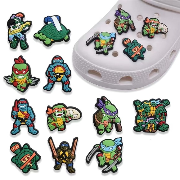 Shoes | 11 Ninja Turtle Charms For Crocsnwt | Poshmark